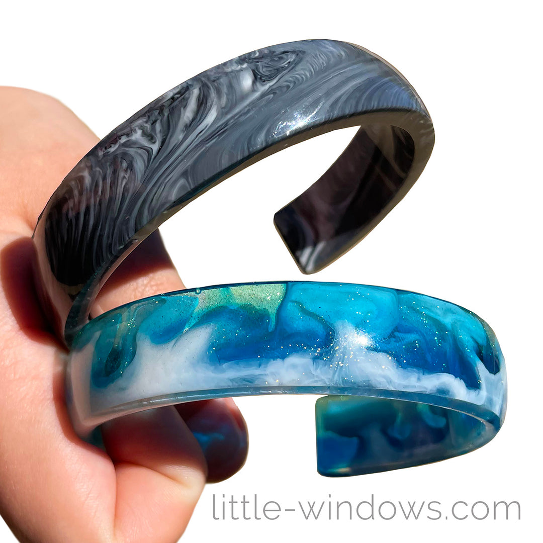 Making Resin Cuff Bracelets Any Size, tutorial from little-windows.com ...