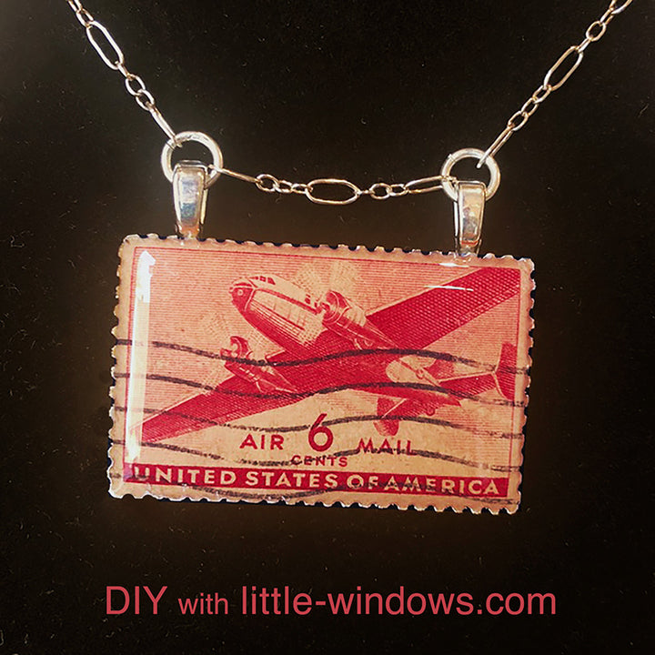 Turn Postage Stamps into Jewelry with Resin and this tutorial – Little ...