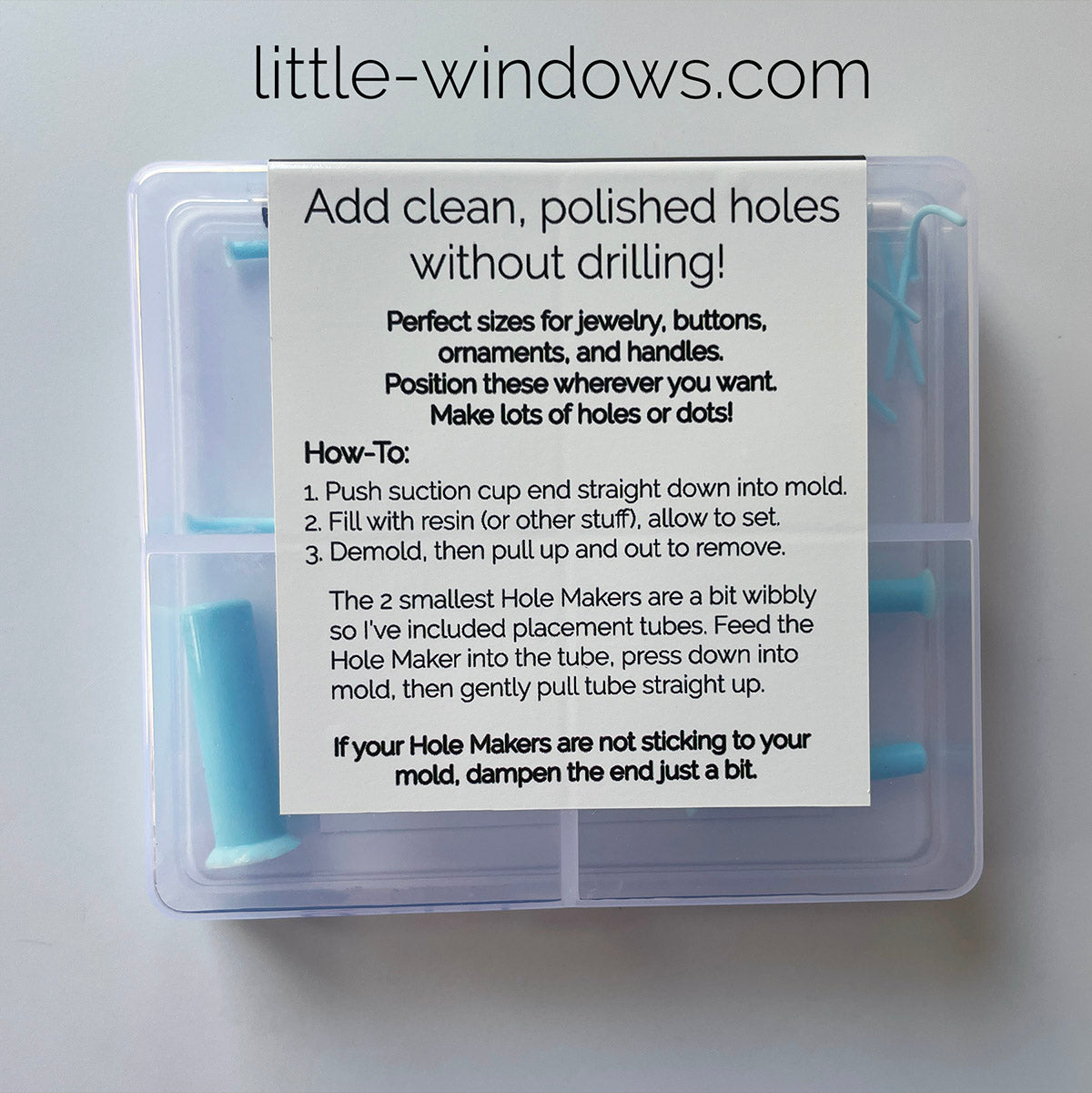 Reusable Hole Makers for Resin (4 sizes included - 1mm, 2mm, 4mm, 8mm ...