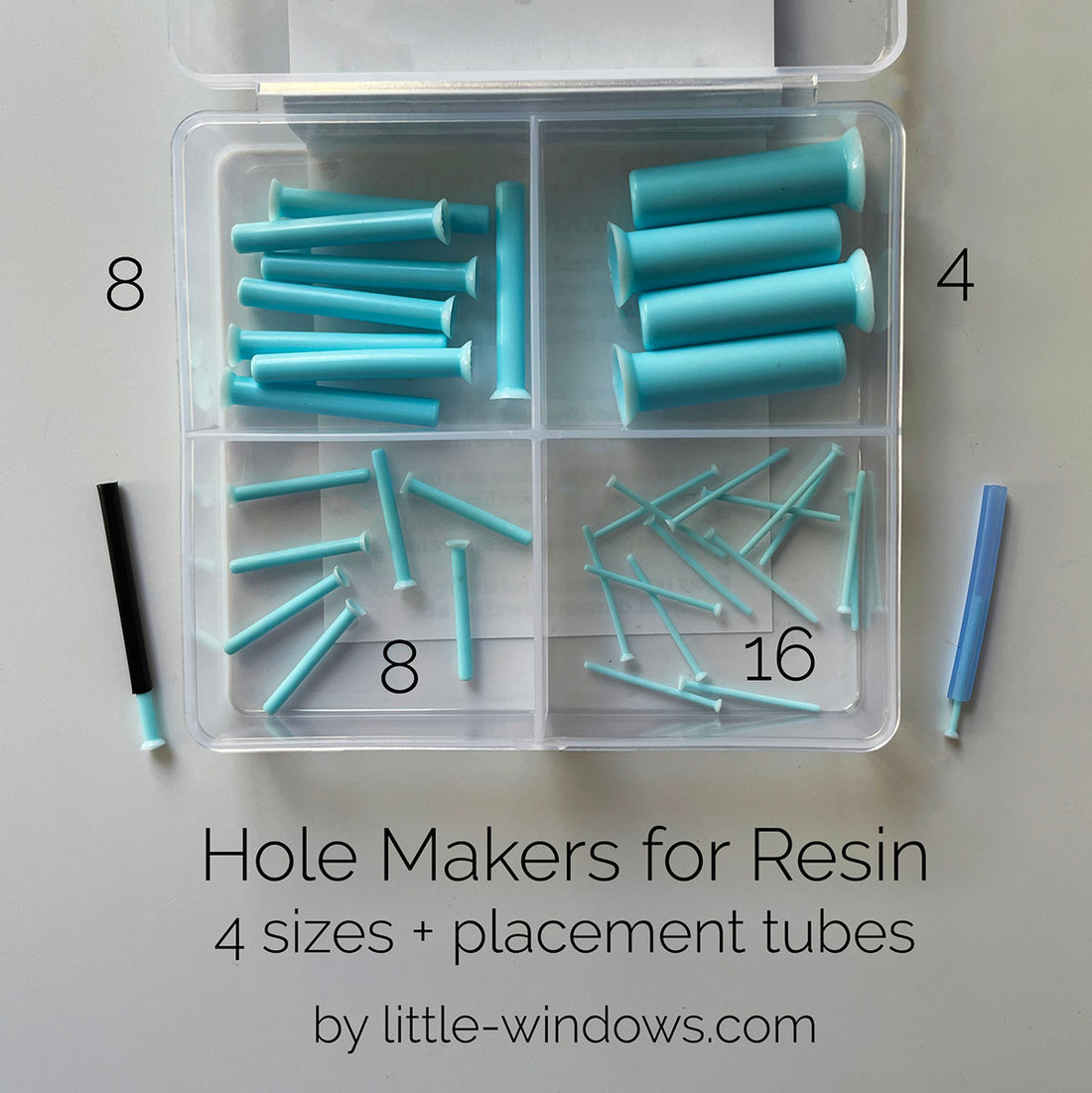 Reusable Hole Makers for Resin (4 sizes included - 1mm, 2mm, 4mm, 8mm) – Little Windows ...