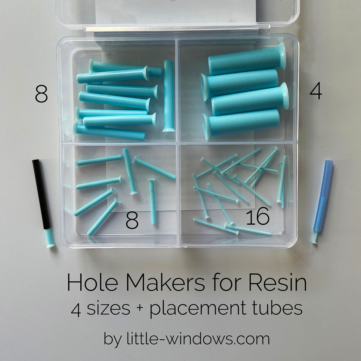 Reusable Hole Makers for Resin (4 sizes included - 1mm, 2mm, 4mm, 8mm ...