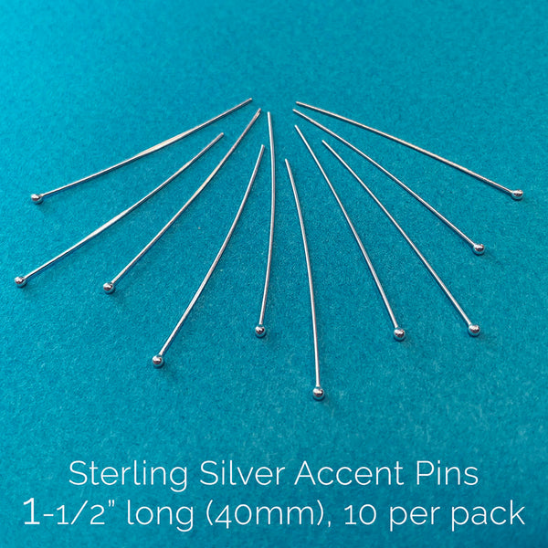Sterling Silver Accent Pins - 10 – Little Windows Brilliant Resin and ...